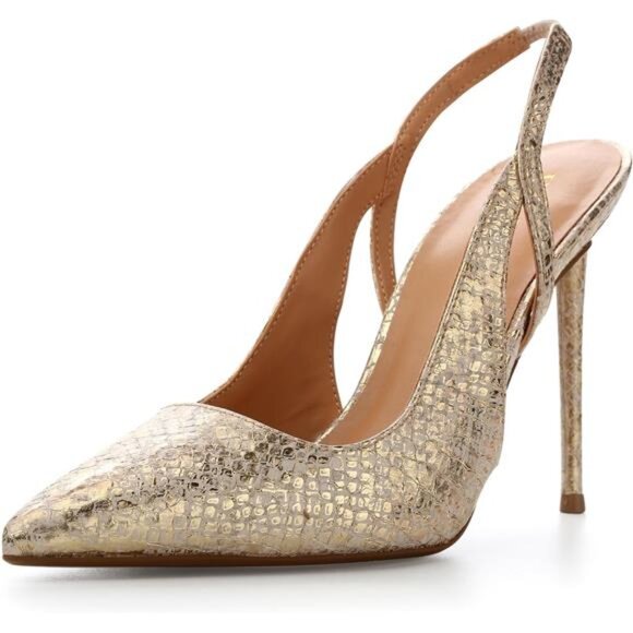 Other | Closed Toe Slingback High Stiletto Heel 33 Inch Ankle Strap ...